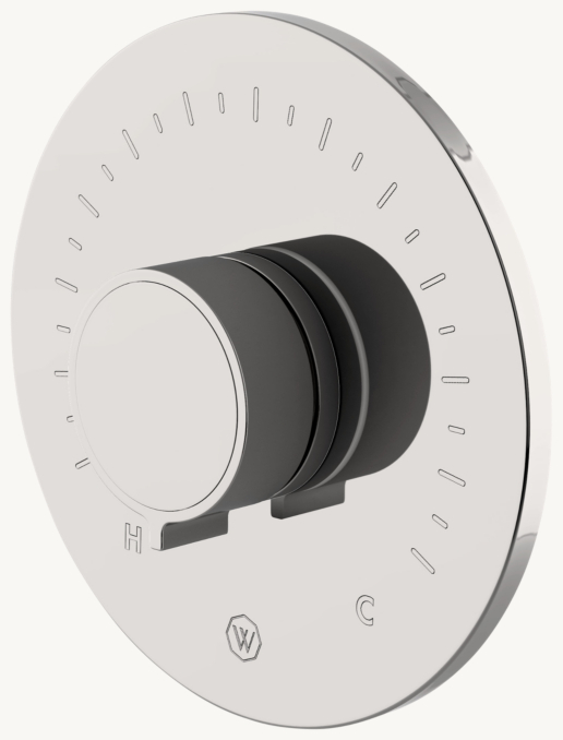 Waterworks Bond Solo Series Round Thermostatic Control Valve Trim With ...