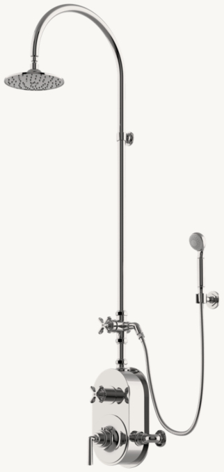Waterworks Henry Exposed Thermostatic Shower System With 8" Shower Head ...