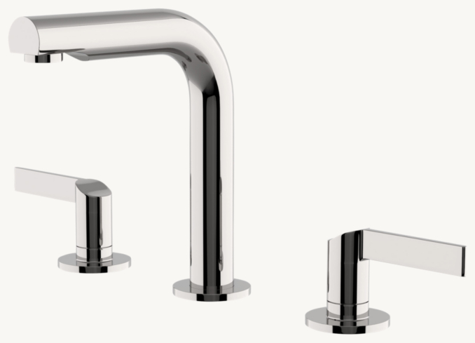 Waterworks Finot High-Profile Lavatory Faucet With Slope Lever Handles | RH