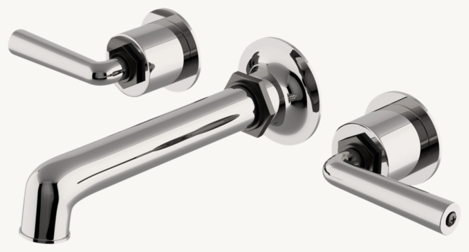 Waterworks Henry Wall-Mounted Lavatory Faucet With Two-Tone Lever ...