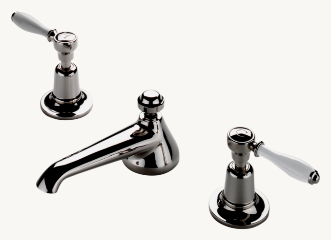 Waterworks Easton Classic Low-Profile Three-Hole Deck-Mounted Lavatory ...