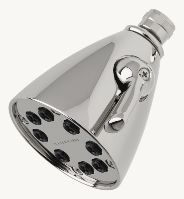 Waterworks Universal Transitional 3 1/2" Showerhead With Adjustable ...