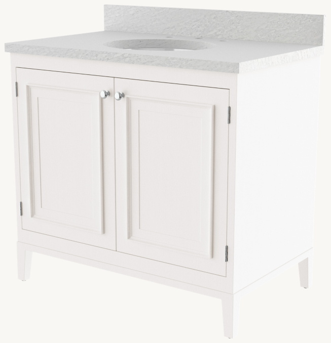 Waterworks Belden Single Vanity With Tapered Legs | RH