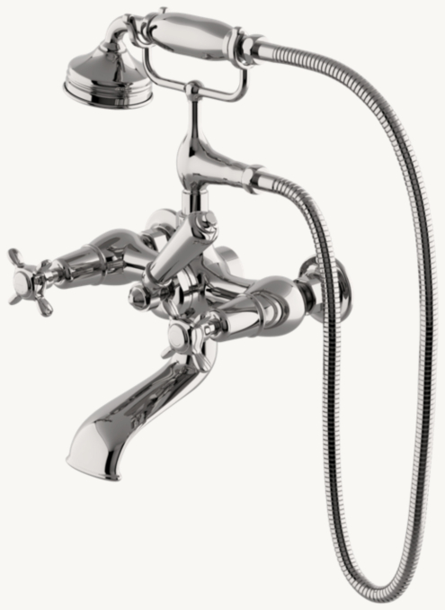 Waterworks Easton Pair Of 2 7/8" Wall Unions For Exposed Tub Fillers | RH