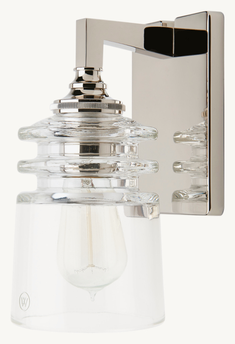 Waterworks Watt Ii Wall-Mounted Single-Arm Sconce With Glass Shade | RH