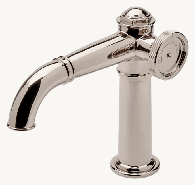 Waterworks On Tap One-Hole High-Profile Bar Faucet With Metal Wheel ...