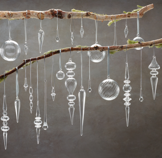 Artisan Handblown Glass Fluted Finial Tree Topper