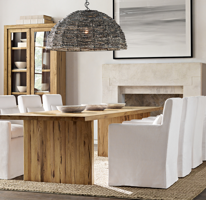Rh russian oak dining table store