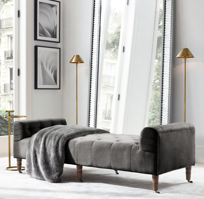 Camille Tufted Bench RH