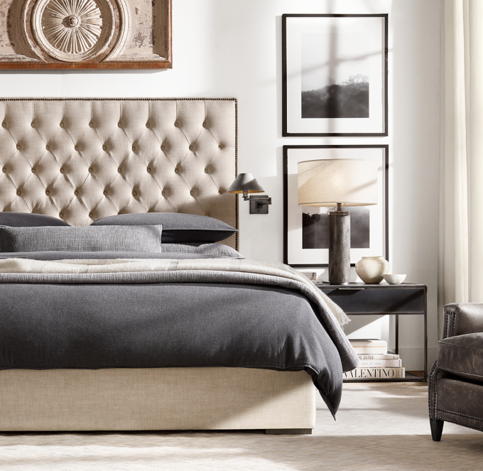 Upholstered bed restoration hardware store