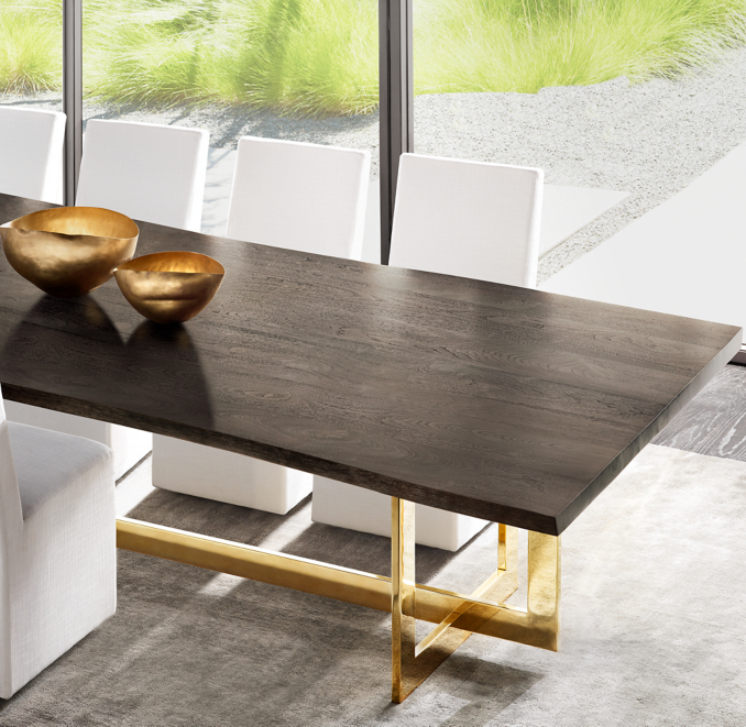 Linear Live-Edge Rectangular Dining Table