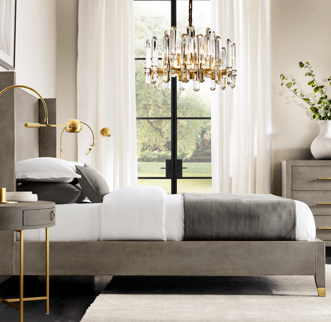 Graydon Shagreen Shelter Bed