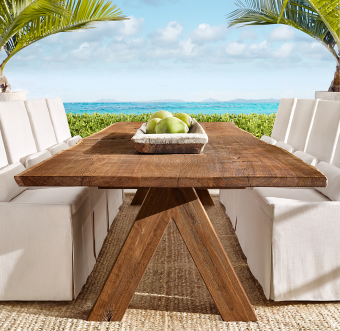 Oak Brûlé Live-Edge Rectangular Dining Table