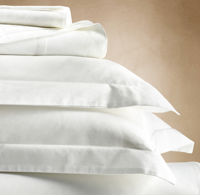 Italian Ultra-Soft 464-Thread-Count Percale Bedding Set | RH