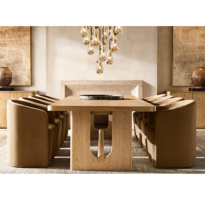 Breton Rectangular Extension Dining Table | RH