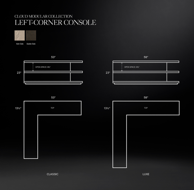 Cloud Modular Left-Corner Console
