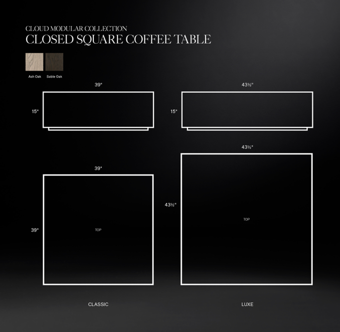 Cloud Modular Square Coffee Table