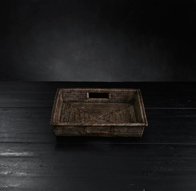 Handwoven Rattan Small Square Tray