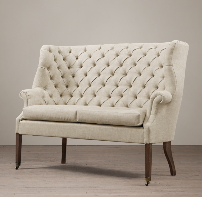 19th C. English Wing Settee