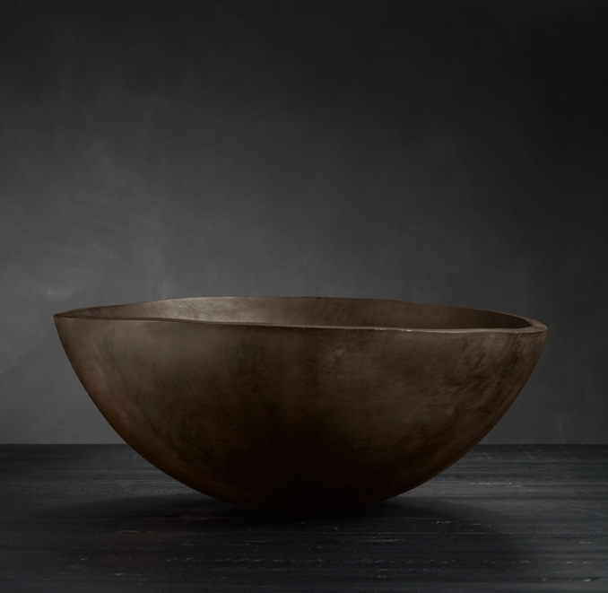 Reclaimed Ebonized Cherry Wood 18" Bowl