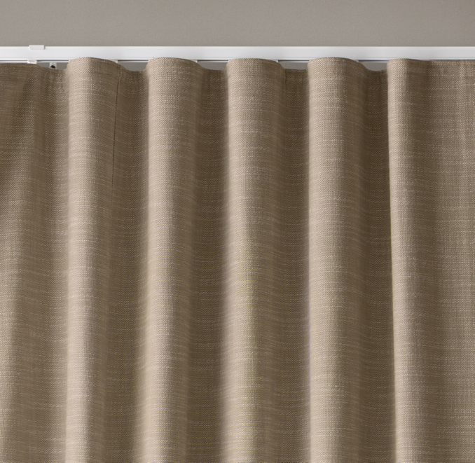 Custom Perennials® Performance Textured Linen Weave Ripple-Fold Drapery