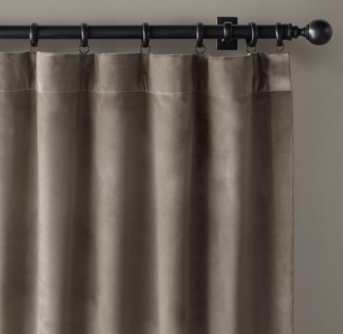 Velvet Drapery - Rod Pocket | RH