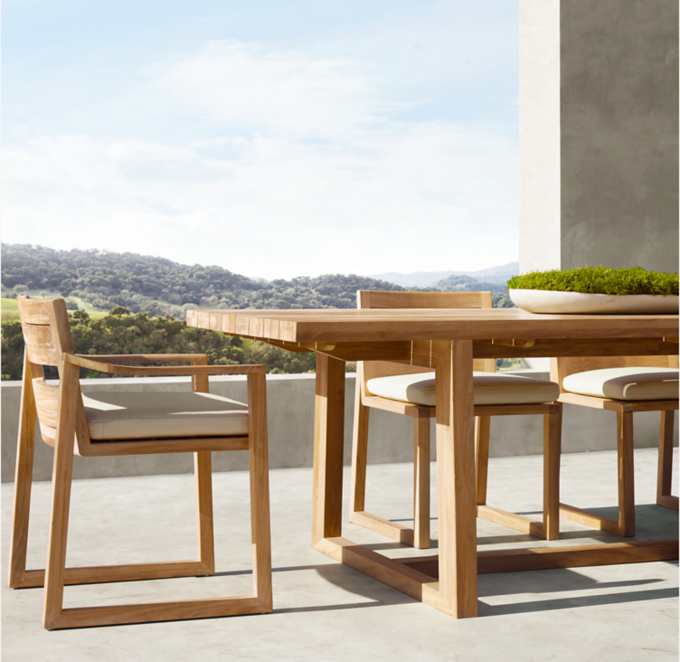 Restoration hardware teak outdoor furniture store