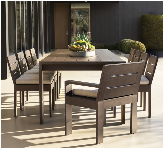 Restoration hardware metal dining table store