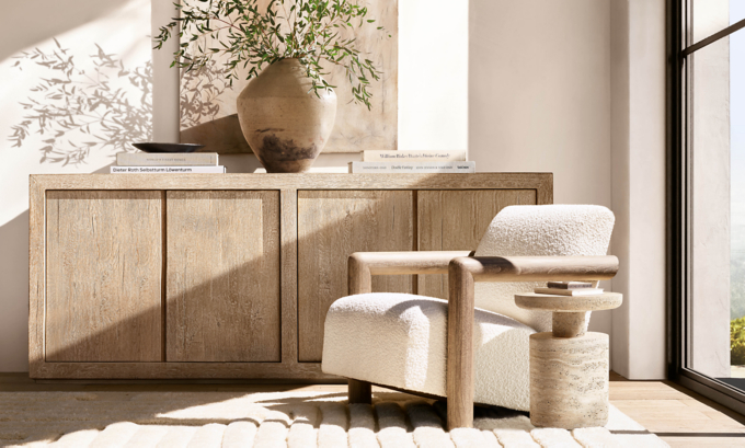 Reclaimed Oak 4 Door Sideboard RH TEEN