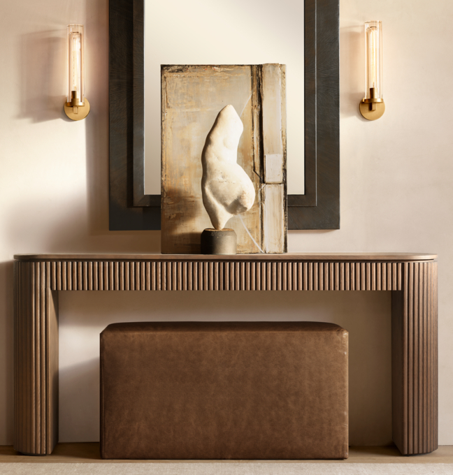 Restoration hardware media console table store