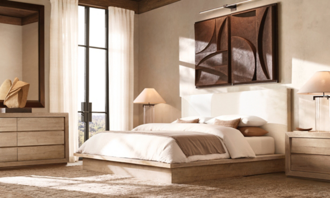 Restoration hardware russian oak bed store