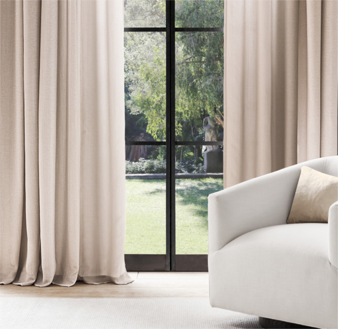 Italian Textured Chevron Drapery | RH