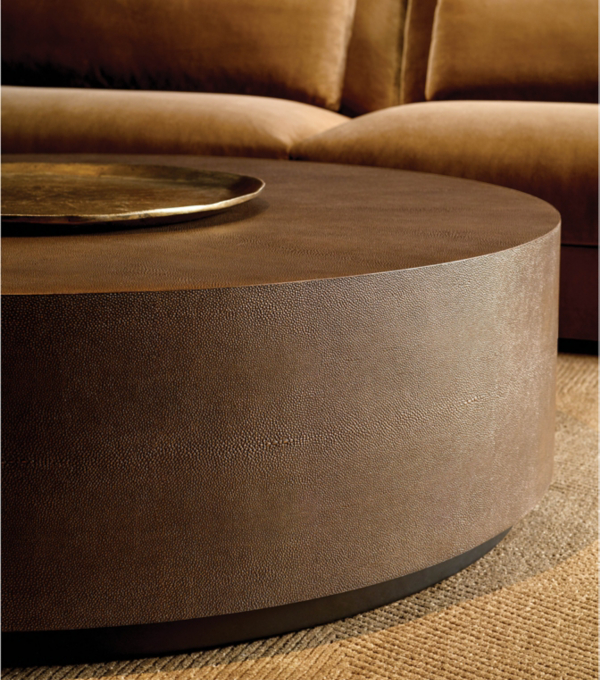 Graydon Shagreen Plinth Round Coffee Table RH