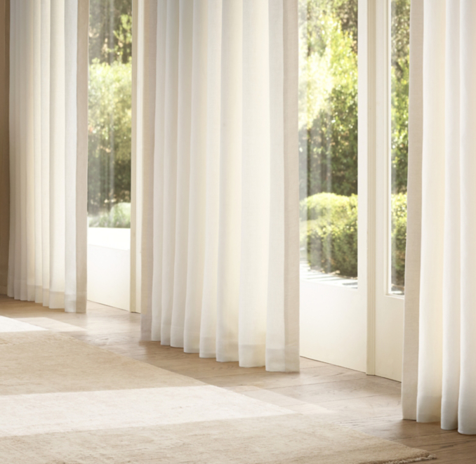 Banded Linen Drapery Collection | RH