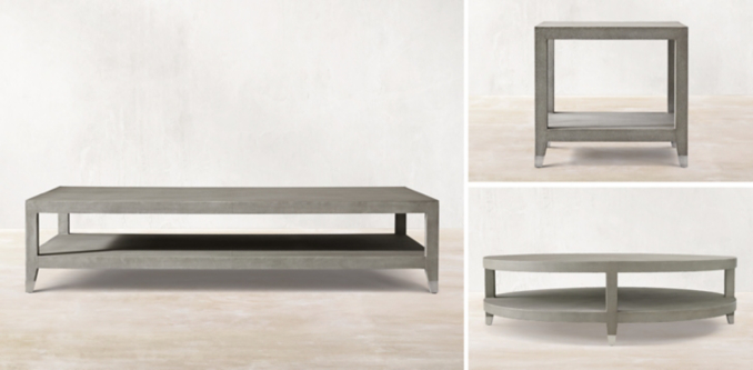 Fabric and Leather Table Collections | RH
