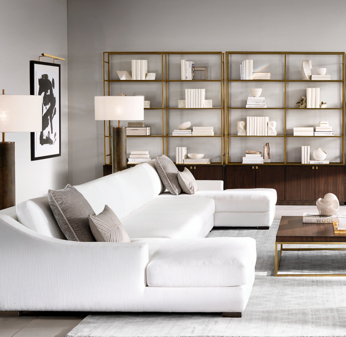 Restoration hardware modena sectional store