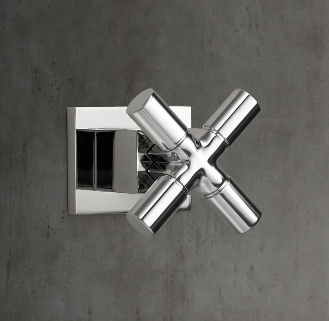 Modern Cross-Handle Flow Control Valve & Trim Set for Thermostatic ...