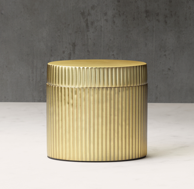 Ribbed Metal Canister