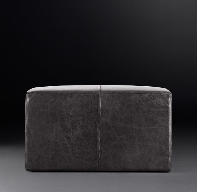 30" Cooper Leather Rectangular Ottoman