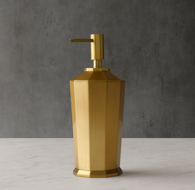 Faceted Metal Dispenser | RH