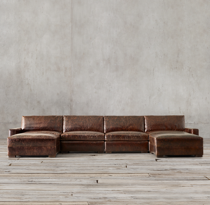 Maxwell Modular Leather Customizable Sectional | RH