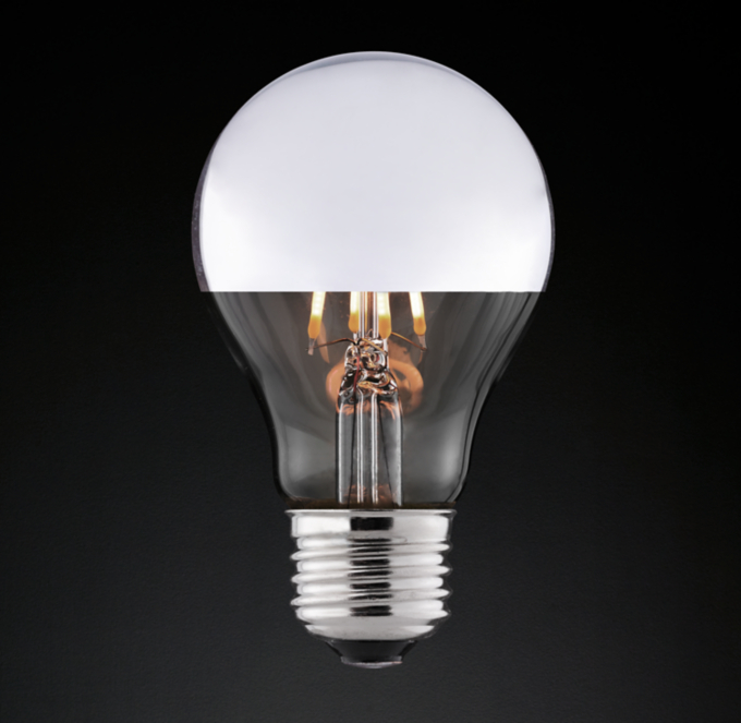 A19 Silver-Tipped E26 Filament LED Bulb