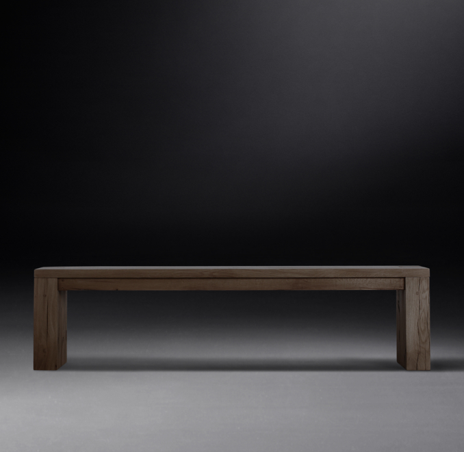 Reclaimed Oak Parsons Bench | RH