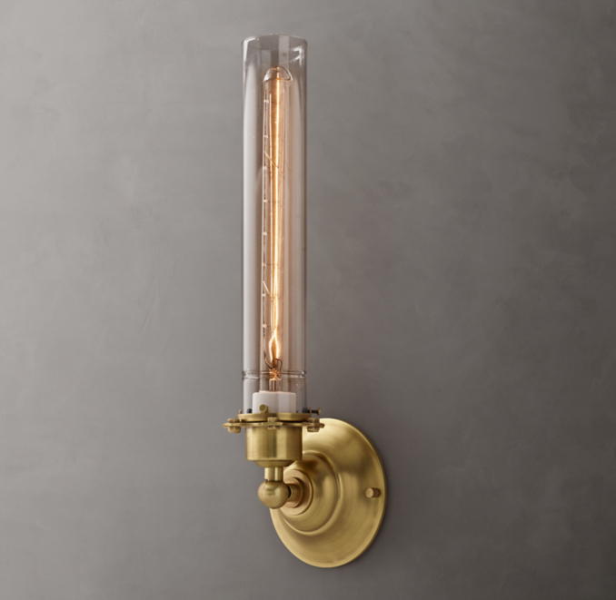 Edison Glass Tall Sconce