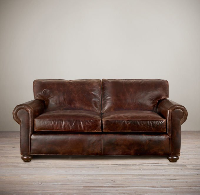 Restoration hardware lancaster leather sofa store