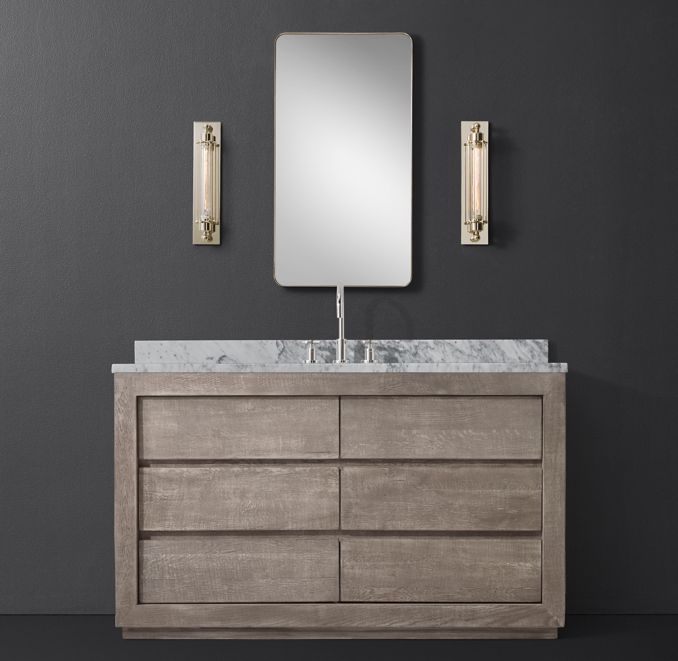 Reclaimed Oak Single Extra-Wide Vanity