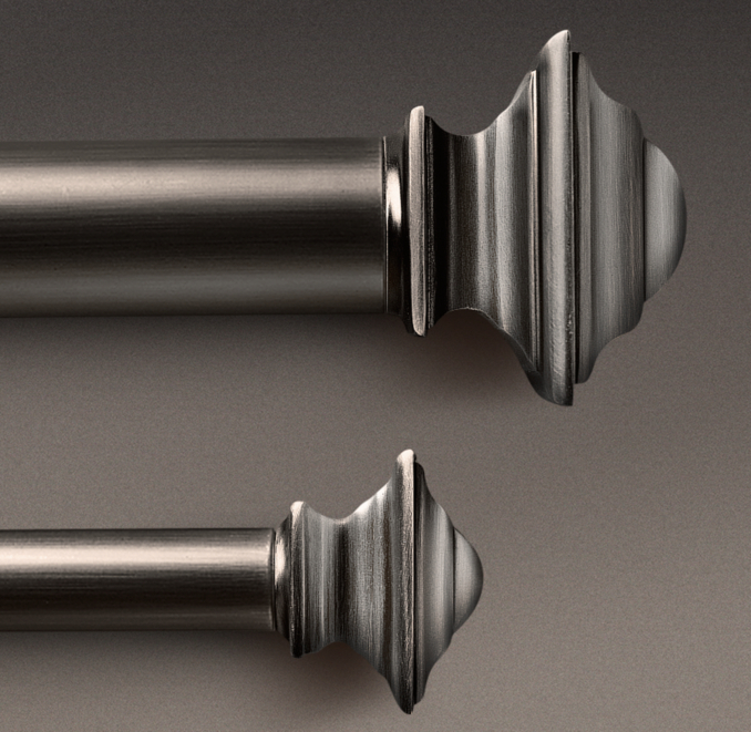 Classic Square Finial & Rod Set | RH