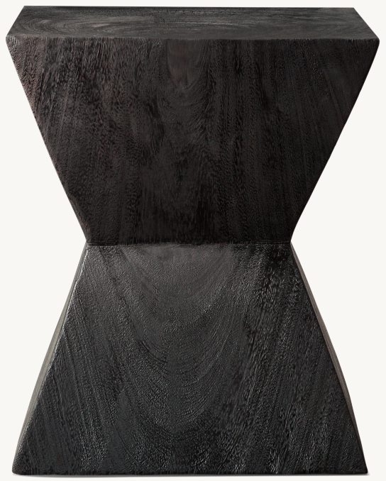 Suar Wood Double Trapezoid Stool | RH