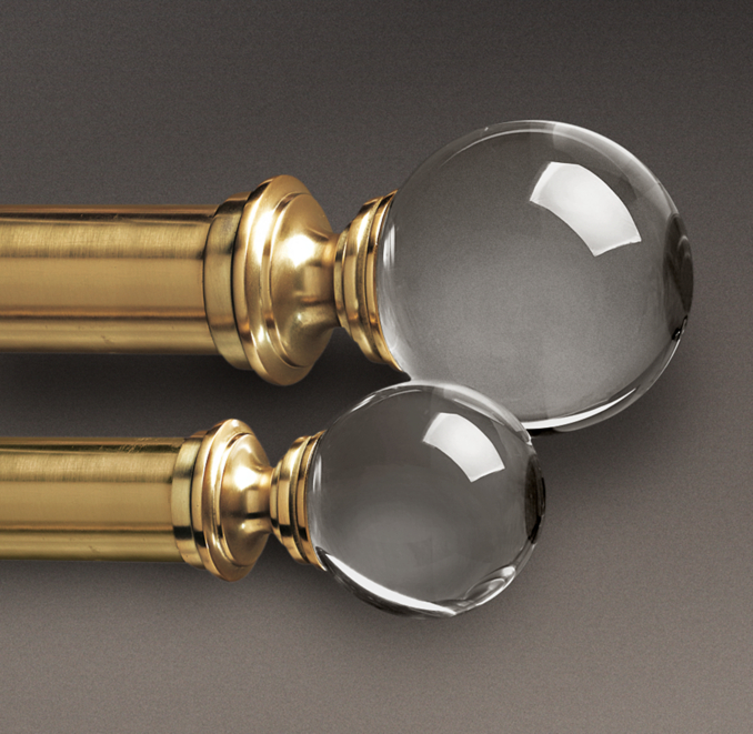 Estate Crystal Ball Finials (Set of 2)