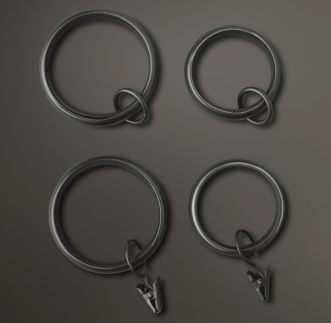 Estate Drapery Rings (Set of 7) | RH